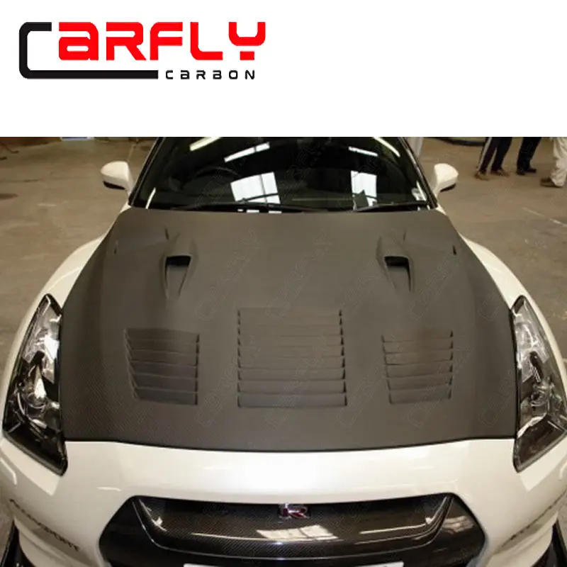 GT Style Carbon Fiber Engine Hood for Nissan R35 GTR
