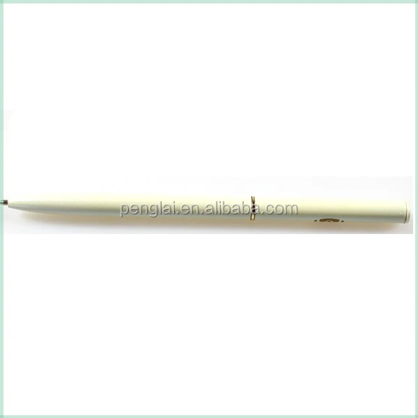 Promotional Pen - White Twist Slim Metal Ball Pen with Logo