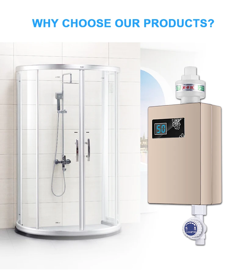 220v 3500w Fast Instant Heating Shower Head Mini Portable Instant ...