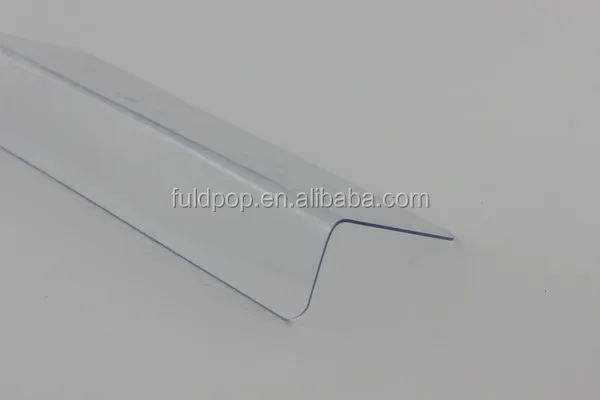 Retail Clear Plastic Divider Shelf L-Shape PVC Dividers for Metal Shelves