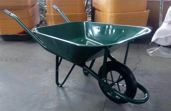 Metal Wheel Barrow - Heavy Duty Garden Wheelbarrow with Pneumatic Tyres ...