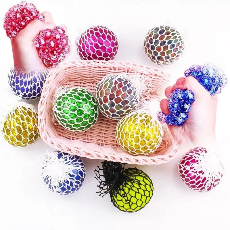Sale Bling Emotion Anti Stress Squeeze Mesh Tpr Bead Ball Kids Toys ...