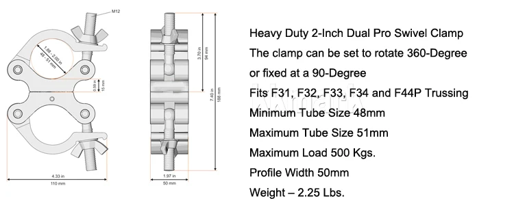 TUV Certificated Swivel Clamps - Heavy Load for Scaffolding