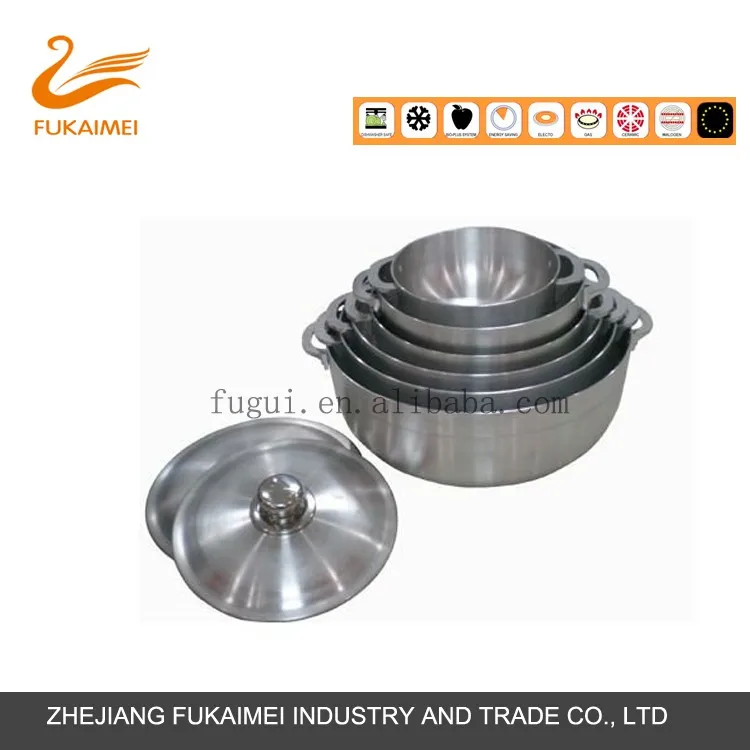 6pcs Aluminum Caldero Set With Aluminum Lid 20/24/26/30/34/36cm ...
