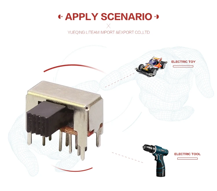 Sk-23d04 Horizontal 2p3t Voltage Selector Slide Switch - Buy 2p3t Slide Switch,Horizontal Slide ...