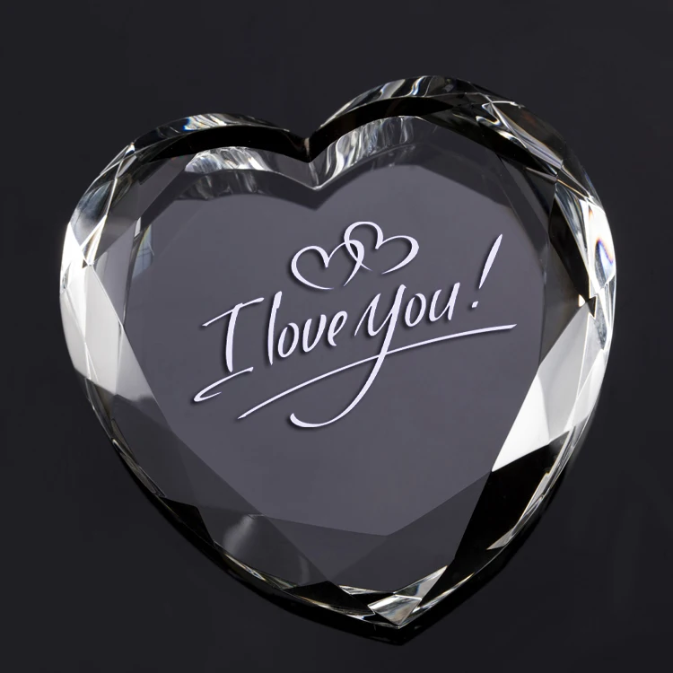 Wholesale Wedding Gifts Customized Engraved Heart Crystal Gifts - Buy ...