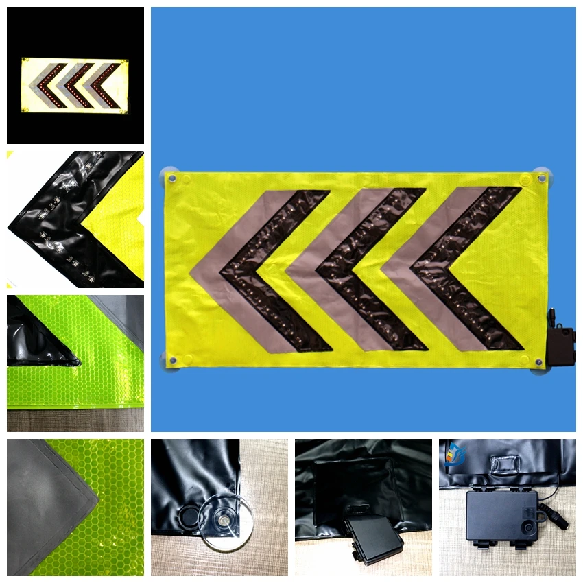 Custom Electronic LED Light Arrow Flashing Construction Safety Sign