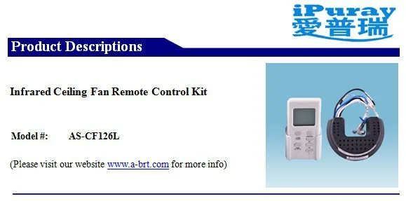 Ir Ceiling Fan Remote Control Switch Fan Speed Control - Buy Ceiling ...