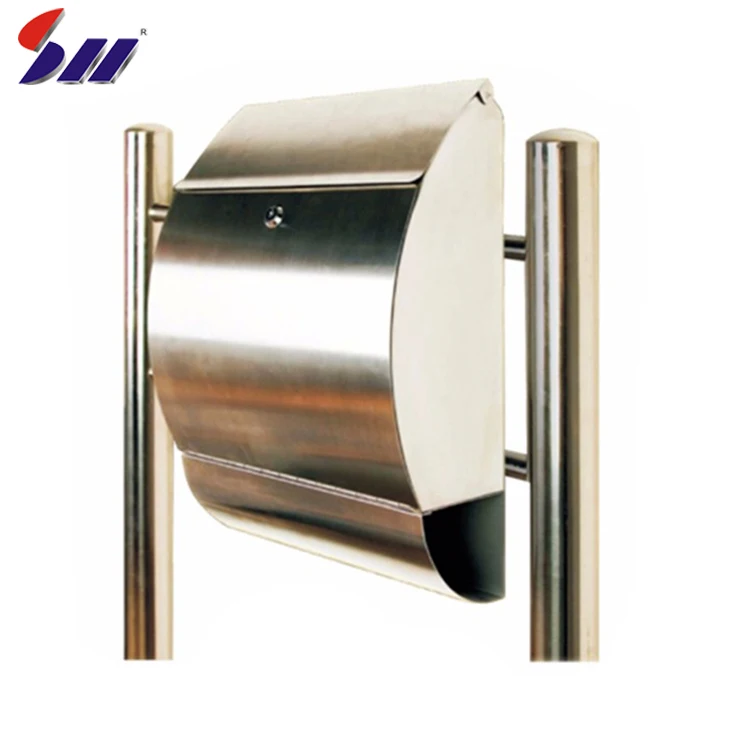 Classic Modern Stainless Steel Weatherproof Outdoor Post Mailboxes With ...