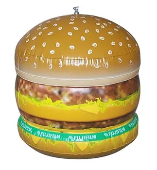 Custom Design Giant Inflatable Plastic Hamburger Model For Advertising ...