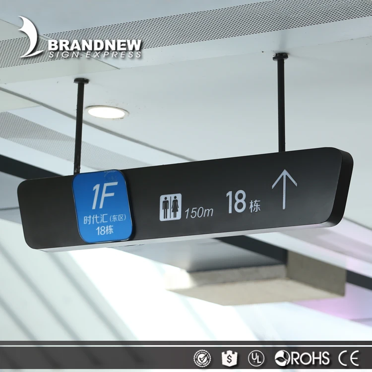 Manufacturer Custom Led Metal Airport Wayfinding Sign Wall Hanging ...