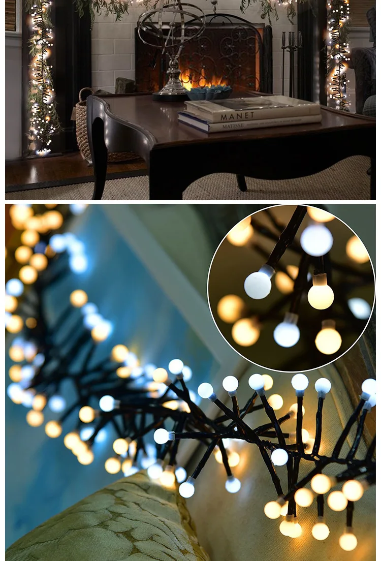 Indoor & Outdoor 8 Modes 400 Leds Balls Colorful Led Firecracker String ...