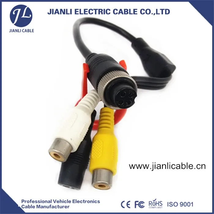 4 Pin Aviation Plug Extension Cable Connect Rca For Video And Audio ...