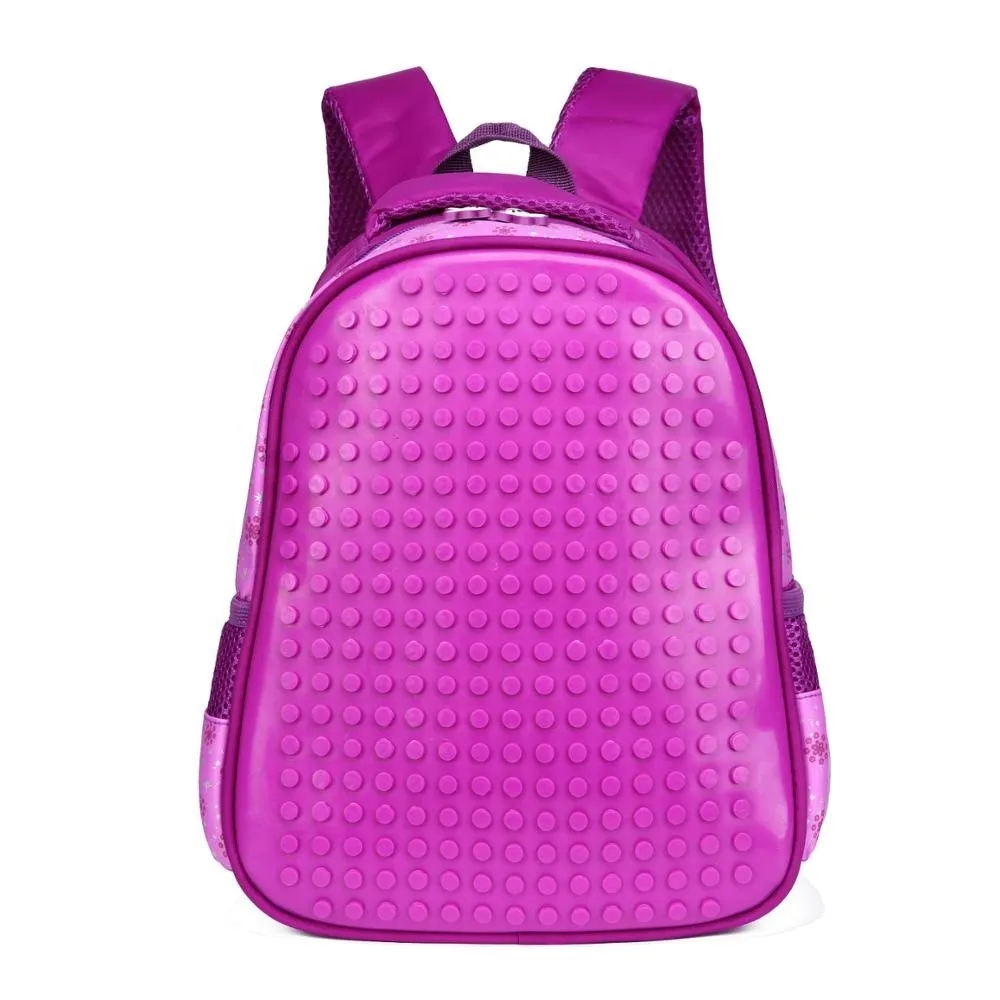 Hot Sale Silicone Diy Pixel Backpacks School Bag Silicone Puzzle ...