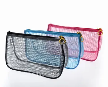 Expandable Plastic Mesh Pvc Vinyl Zipper Make Up Pouch - Buy Expandable ...