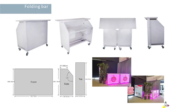 High Quality Portable Bar Counter with Wheels - Perfect for Events