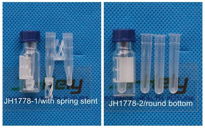 Lab Use Plastic Bottom Spring Stent 250ul Insert Vials For 1.5ml/2ml ...