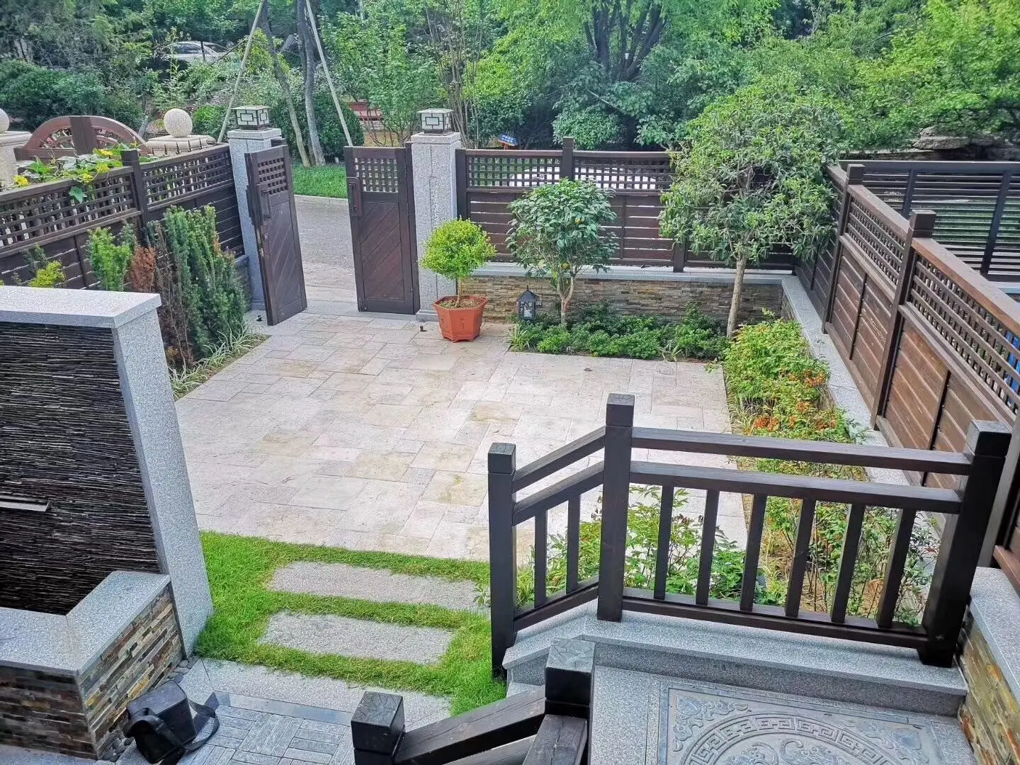 Outdoor Tumbled Finish Flat Stone Pavers for Garden Landscaping