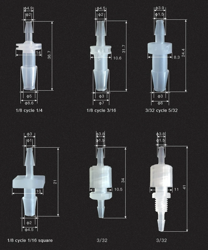 Kamoer 30-in-Pack Adapter Pipe Fitting for Peristaltic Pump