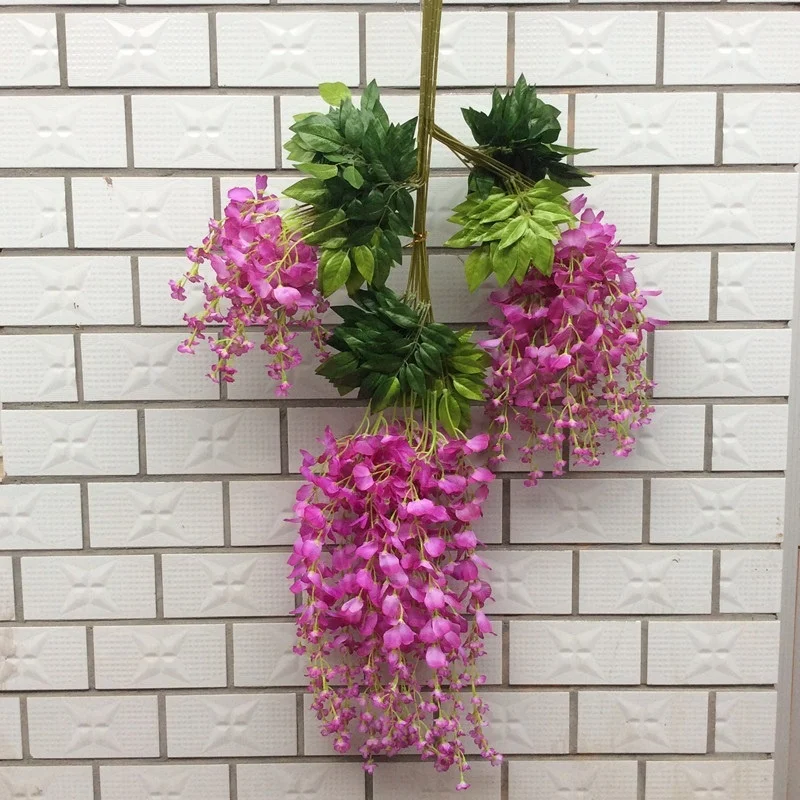 Fc5001 High Quality Artificial Silk Wisteria Flower For Garden Wedding