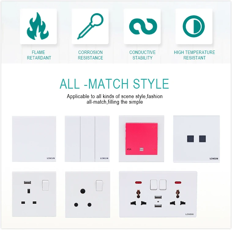 Electrical 1 Gang 1 Way Smart Control 10 Amp Wall Switch - Buy Smart ...