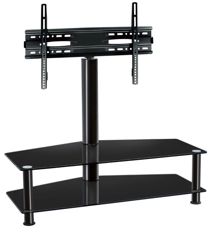עגלת טלוויזיה זכוכית מחוסמת עבור 32 ~ 65 inch lcd טלוויזיה עם סוגר ...