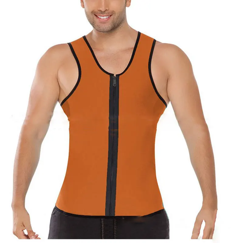 Slimming Vest With Zipper Shaper Vest For Men Neoprene Slimming Waist ...