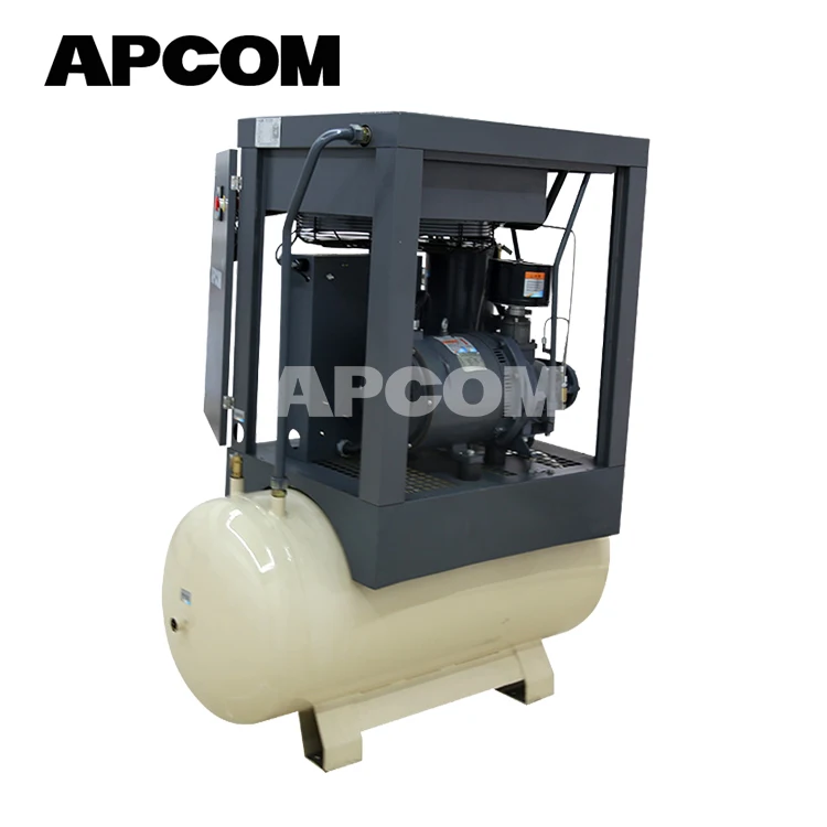 10hpaircompressor Apcom Low Noise 7.5kw 40 Cfm 40cfm Screw Air ...