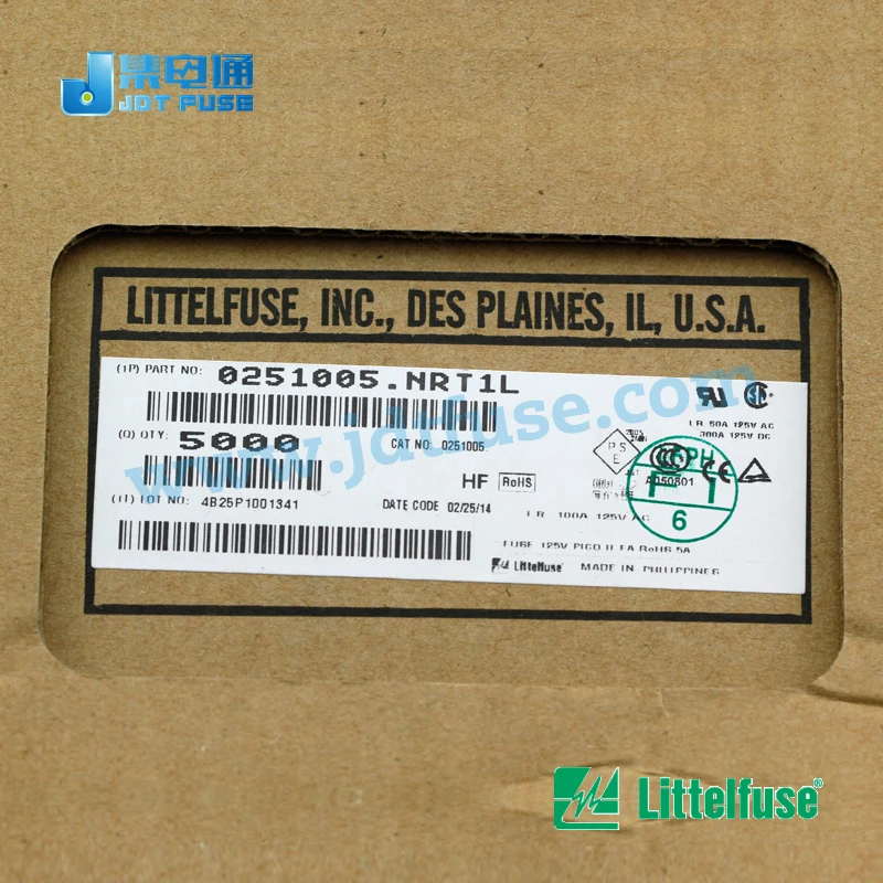 Littelfuse 0251005.nrt1l Pico Fuse 5a 125v 3x7mm Axial Lead Fuses - Buy ...
