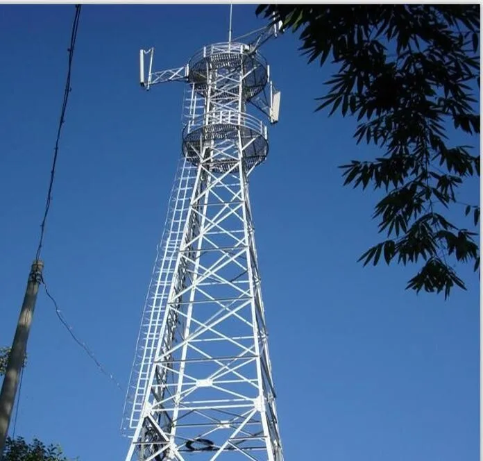 Steel Galvanized 4 Legged Telecom Tower / Angle Steel Tower - Buy ...