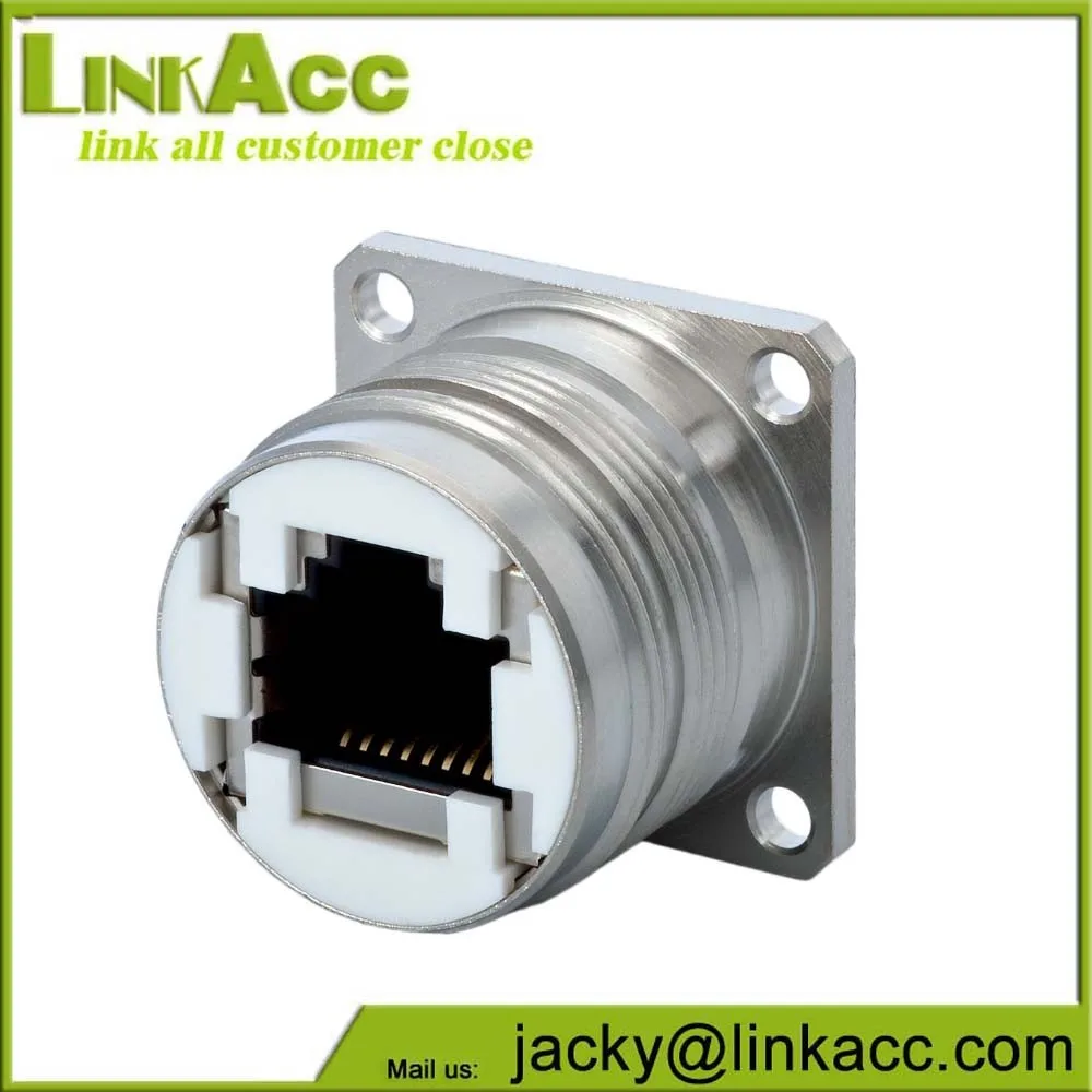 Linkjc Cat5e Rj45 Socket Round Panel Mount With Rear Cat5 Ip68 - Buy ...
