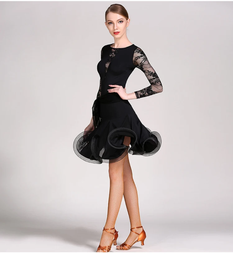 TONGYANG Long Sleeve Latin Dance Dress for Women - Attractive Salsa ...