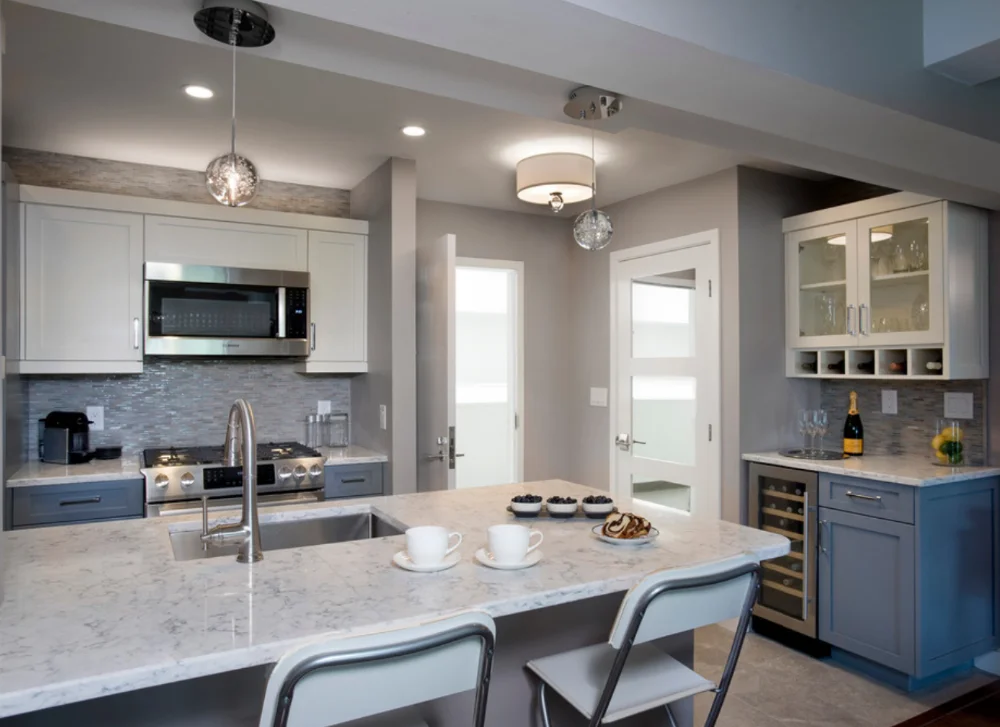 Open Galley C Channel Kitchen Cabinets For Apartment Two Tone - Buy Two ...