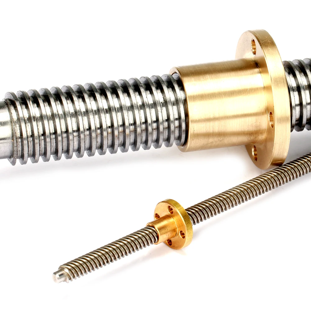 30mm 28mm Diameter Lead Trapezoidal Screw And Brass Nut T30*6 T28*5 ...