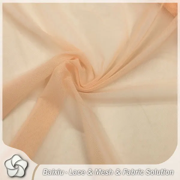 Hot Selling Super Soft Skin Color Mesh Fabric Stretch Tulle Fabric For ...