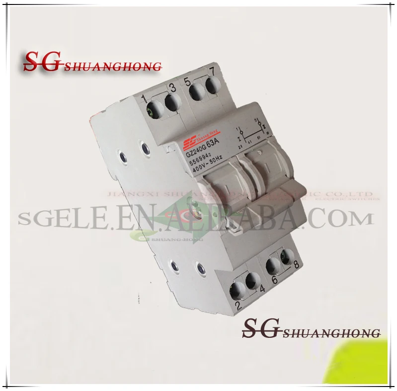Din Rail Mounting Changeover Switch Double Throw Transfer Switch - Buy ...