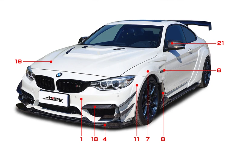 2014-2016 F32/F33 4 Series M4 MLV Style Body Kit for BMW