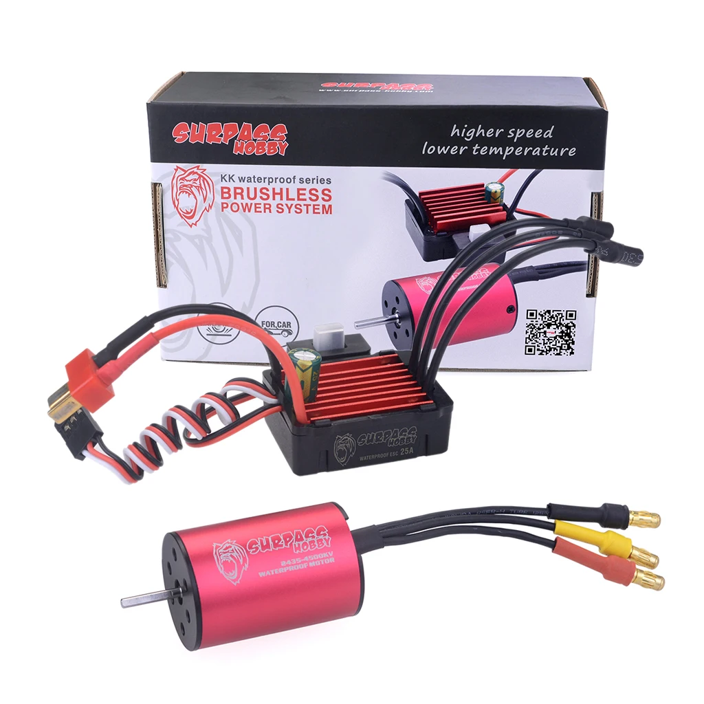 Surpass Hobby Combo Kk Waterproof Esc Brushless Motor 2435 3300/4500/6100kv With 25a Esc 2.6kg ...