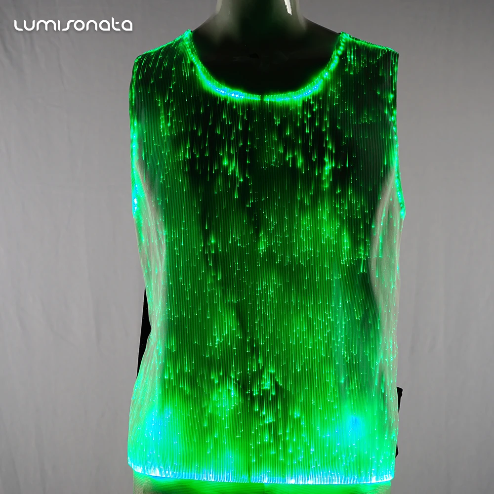 2021 New Design Luminous Fiber Optic Wholesale Glow In The Dark T Shirt ...