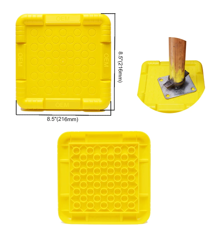 Pp Material Colorful Weight 180g Scaffolding Plastic Base Pad - Buy ...