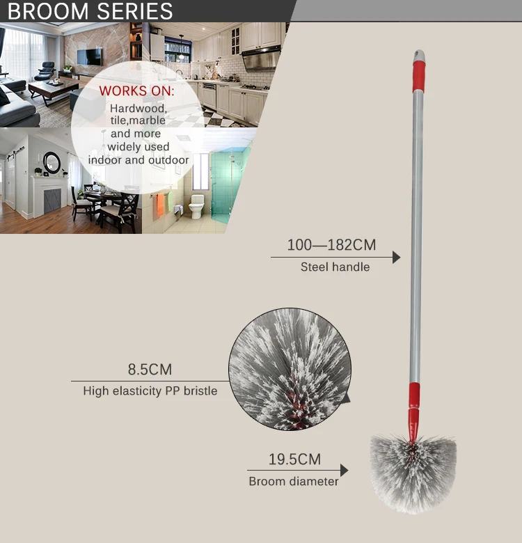 Extendable Handle Ceiling Cobweb Brush - Buy Broomstick Escobas Wooden ...