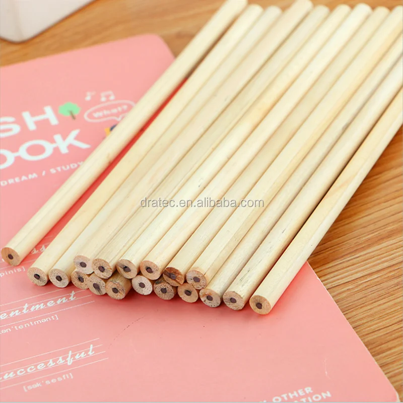 7" Round Blank Natural Custom Wooden Pencil Without Eraser| Alibaba.com