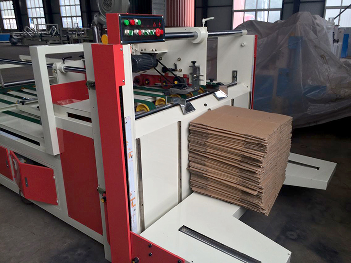 Semi-auto Folder Gluer Box Gluing Machine Folder Gluer Folding Gluing ...