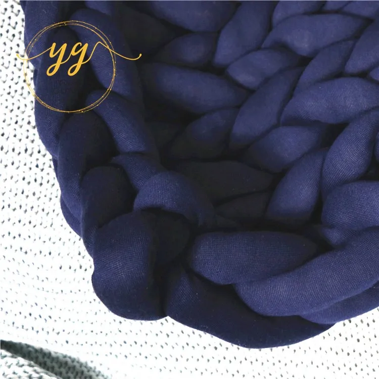 Super Chunky Cotton Tube Polyester Yarn,Cotton Tube Yarn For Arm ...