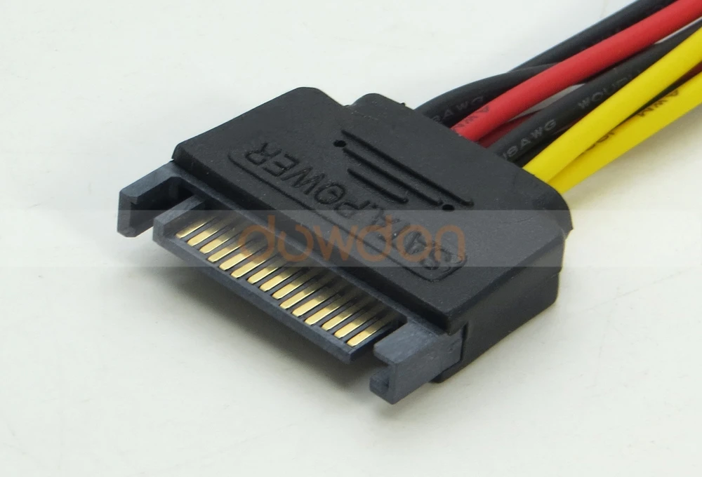 20cm Sata 15-pin Male To 2 X 15p Female Y Splitter Cable For Cd Dvd ...