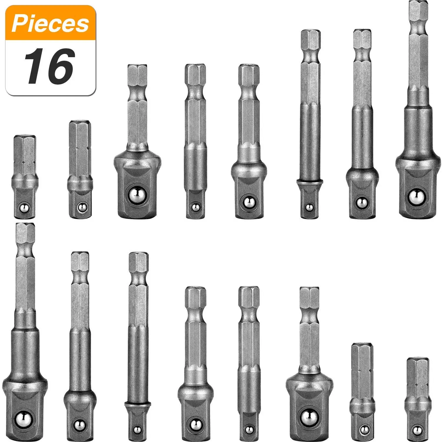 Buy Jovitec 16 Pieces Socket Adapter Drill Driver Power Bits Impact Hex