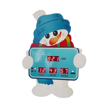 Led Digital Snowman Christmas Countdown Alarm Clock/ Table Timer Clock ...