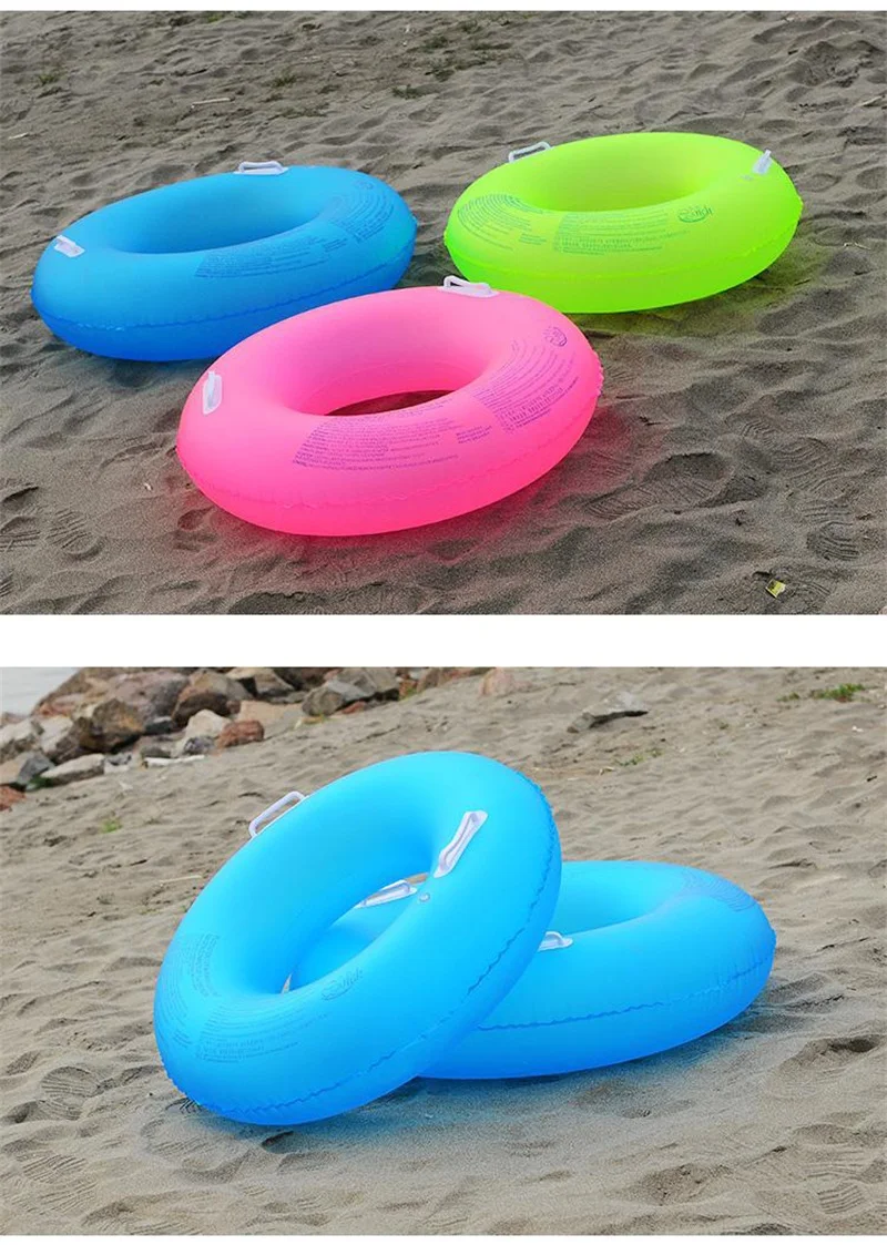 Thicken Pvc Fluorescent Adult Kids Transparent Swim Swimming Ring - Buy ...