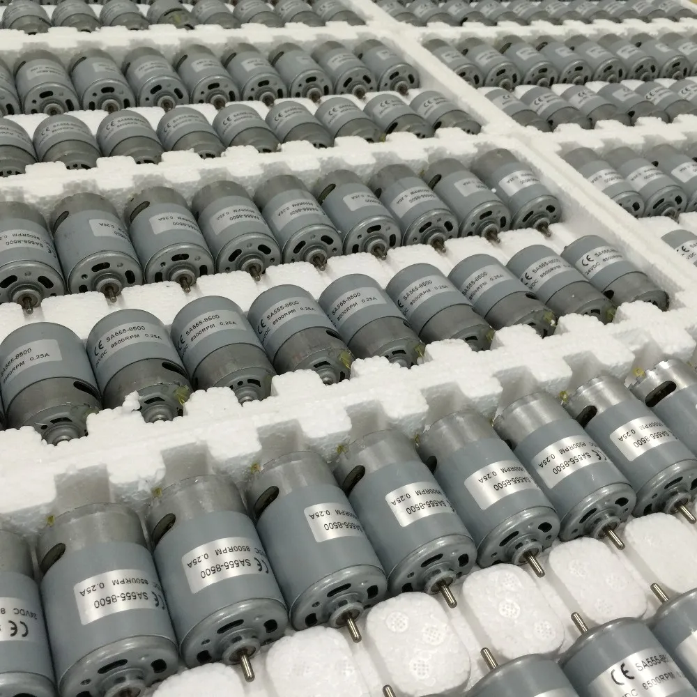 12v 24v High Torque Flat Gearbox DC Motor RS-555 with Gear Box