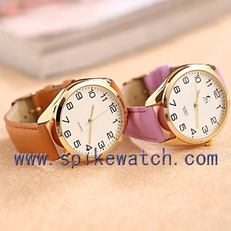 Stainless Steel Back Water Resistant Big Numbers Quartz Watch - Buy Big ...